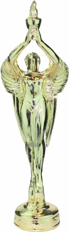 10" Metal Winged Female Victory Trophy Figure Gold | Closeout Products ...