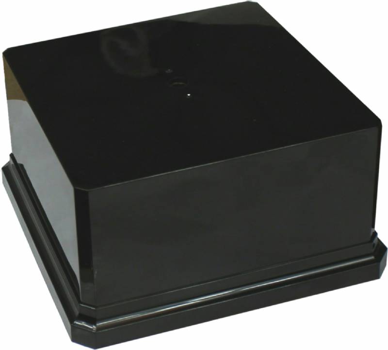 Gloss Black Weighted Plastic Trophy Base 3 1/2" H X 7" W | Gloss Black ...